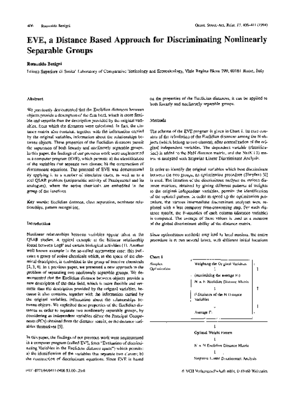 (PDF) EVE, a Distance Based Approach for Discriminating Nonlinearly ...