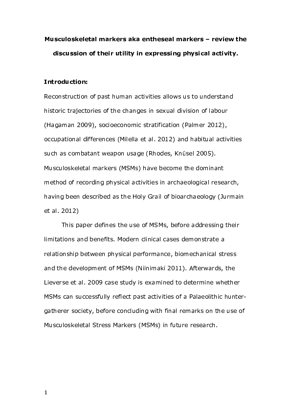 (DOC) Musculoskeletal markers aka entheseal markers – review the ...