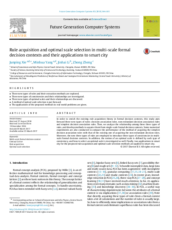 Pdf Rule Acquisition And Optimal Scale Selection In Multi Scale Formal Decision Contexts And
