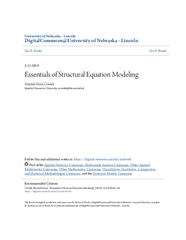 Structural Equation Modeling Pdf Book Tessshebaylo