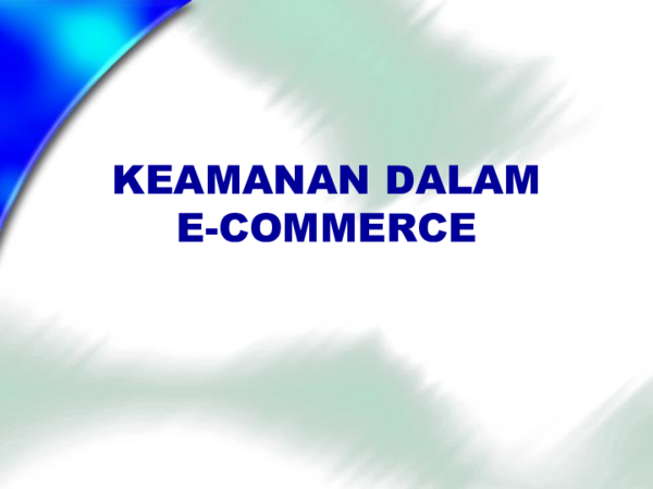 (PDF) KEAMANAN DALAM E-COMMERCE