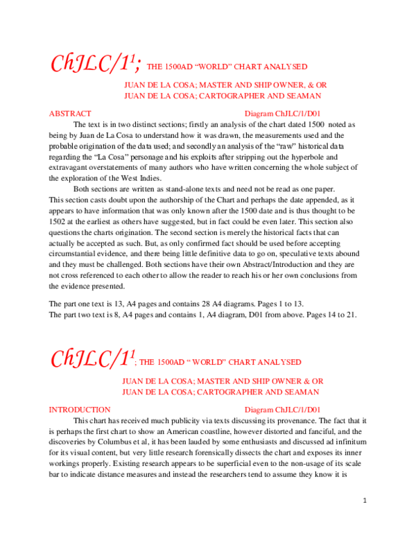 (DOC) ChJLC1; The 1500AD La Cosa chart analysed and historically ...