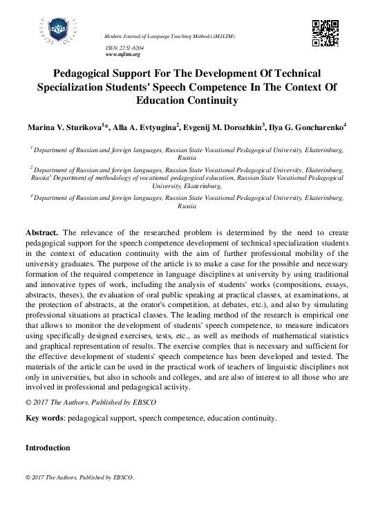 (PDF) Pedagogical Support For The Development Of Technical ...