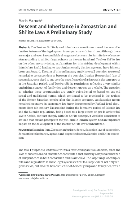 (PDF) Shia and Sunni Laws of Inheritance: A Comparative Analysis ...