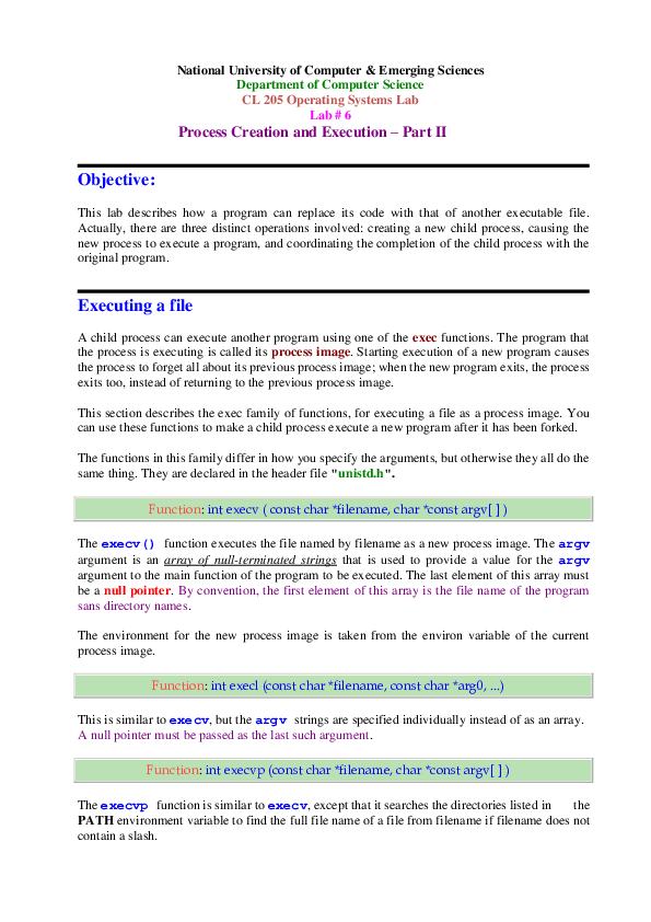 Pdf Process Creation And Execution Part Ii Executing A File 4595
