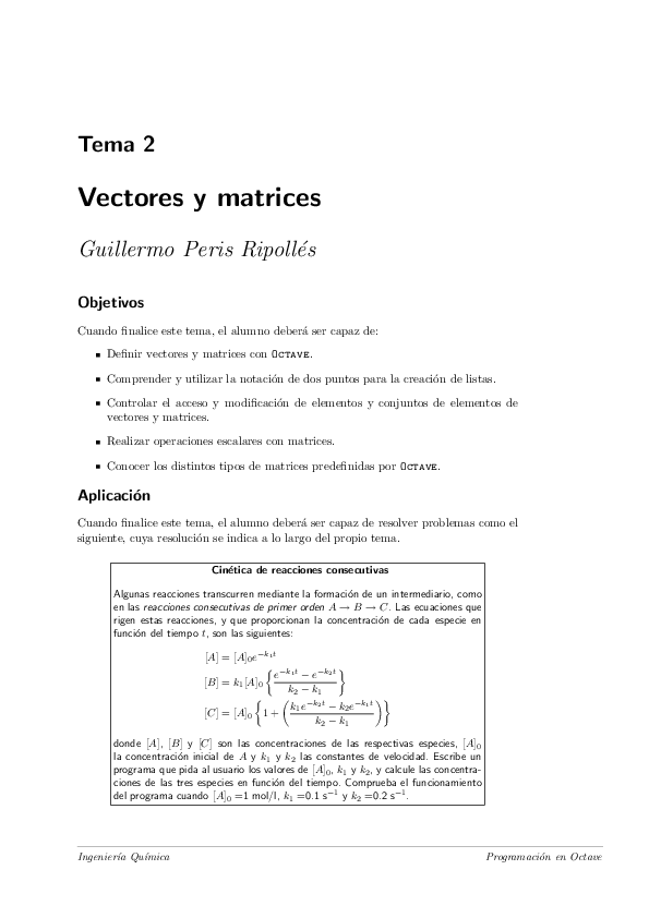 (PDF) Tema 1: Nociones Básicas de Álgebra Matrices y operaciones con matrices | Carlos Andrés ...