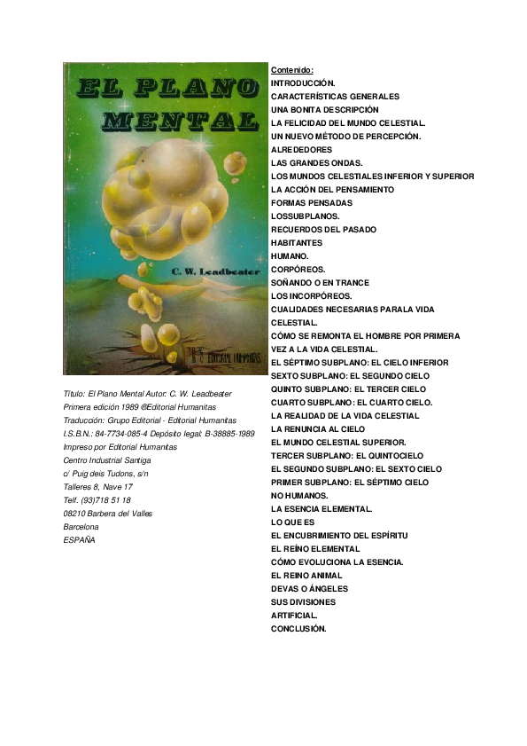 (PDF) C.W. Leadbeater - Plano Mental