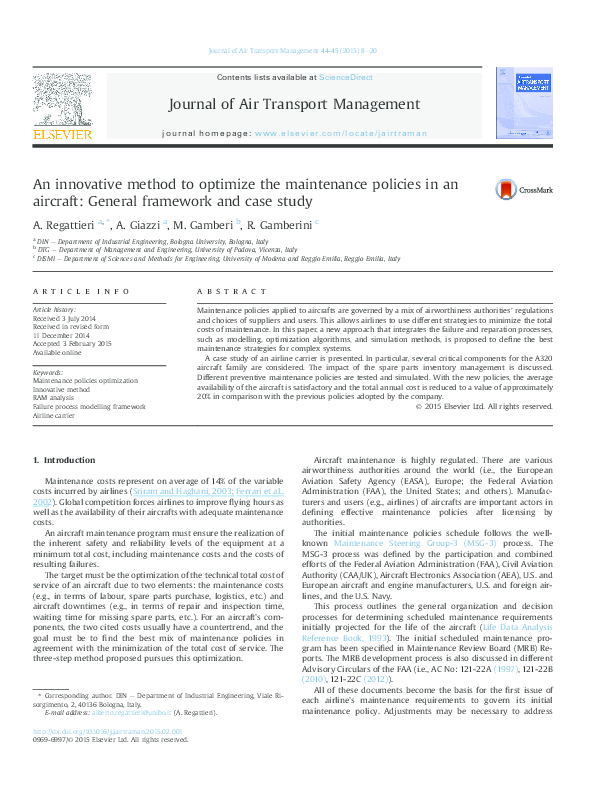 (PDF) An innovative method to optimize the maintenance policies in an ...