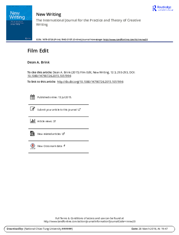 (PDF) Film Edit (poem)