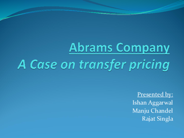 (PPT) Abrams Company