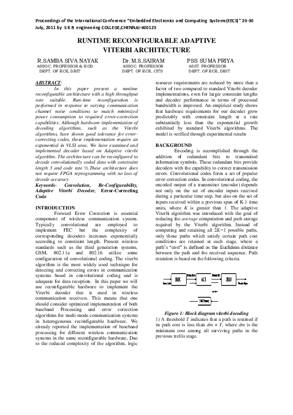 Pdf Runtime Reconfigurable Adaptive Pdf Sambasiva Nayak