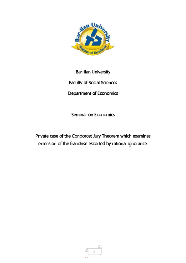 (DOC) Private case of the Condorcet Jury Theorem which examines ...