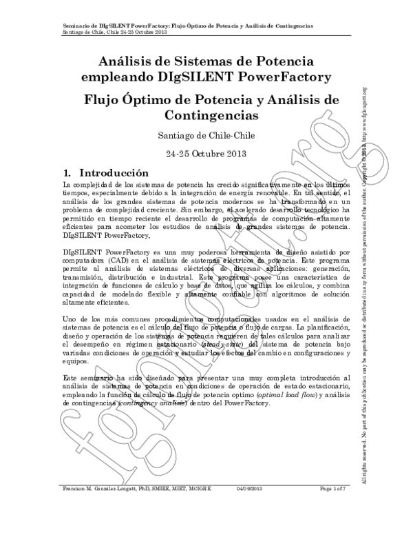 (PDF) Análisis de Sistemas de Potencia empleando DIgSILENT PowerFactory