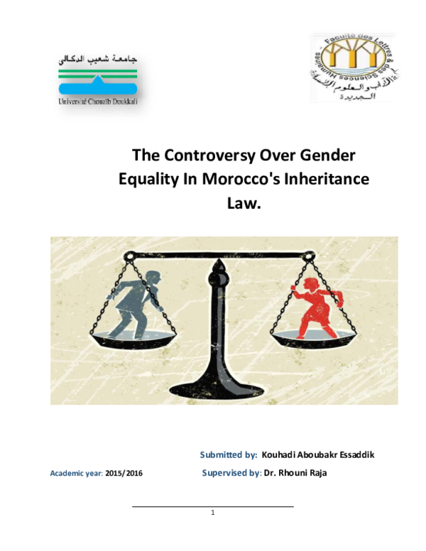 (PDF) The Controversy Over Gender Equality In Morocco's Inheritance Law