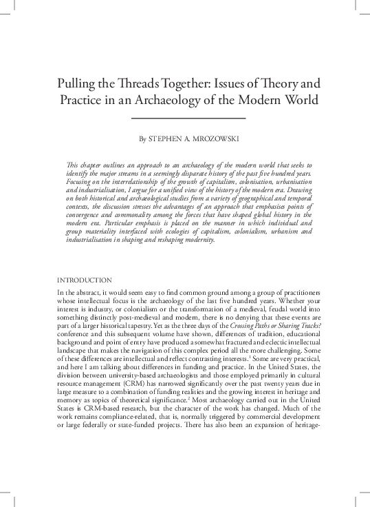 (PDF) Pulling the Threads Together MROZOWSKI | Stephen Mrozowski ...