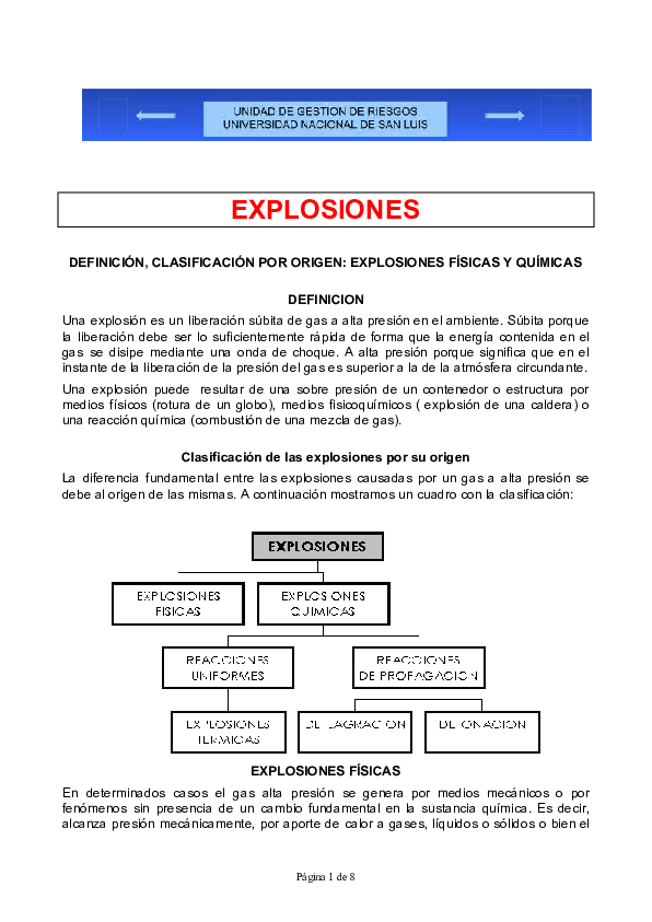 (PDF) EXPLOSIONES DEFINICIÓN, CLASIFICACIÓN POR ORIGEN: EXPLOSIONES ...