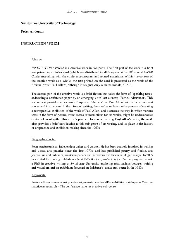 (PDF) Instruction Poem 18AAWP