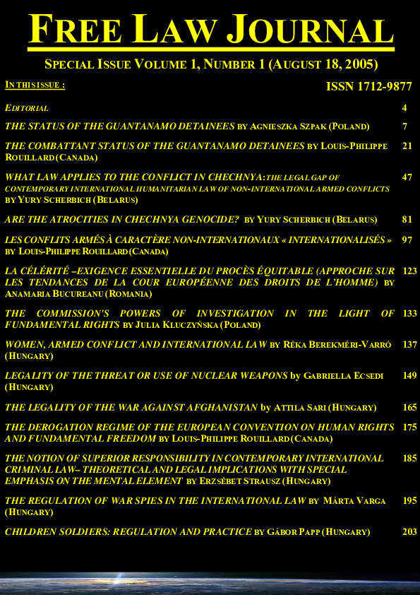(PDF) Free Law Journal Special Issue Volume 1 Number 1.pdf