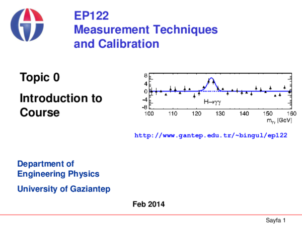 (PDF) EP122 Measurement Techniques and Calibration Topic 0 Introduction to Course | Faisal ...