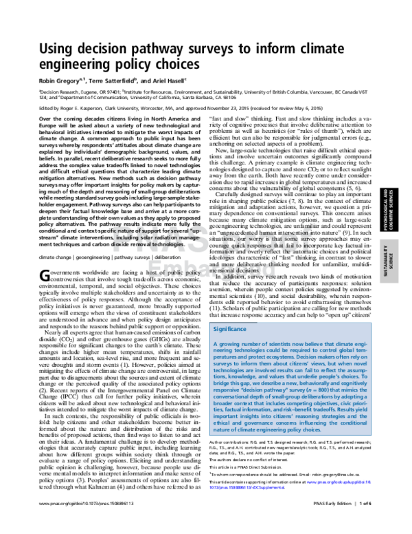 (PDF) Gregory, Satterfield, Hassel 2016 Decision Pathway_PNAS.pdf ...