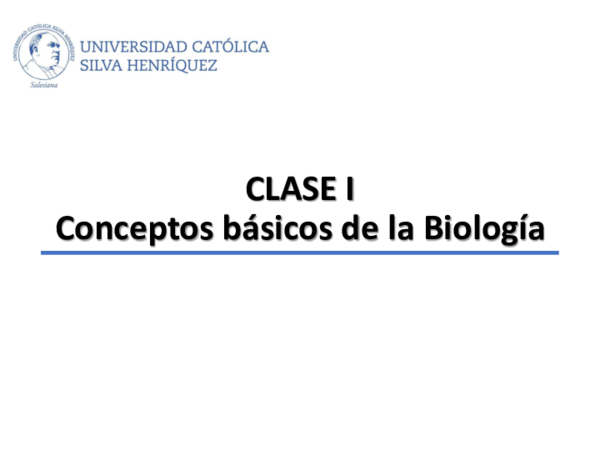 (PDF) CLASE I Conceptos básicos de la Biología