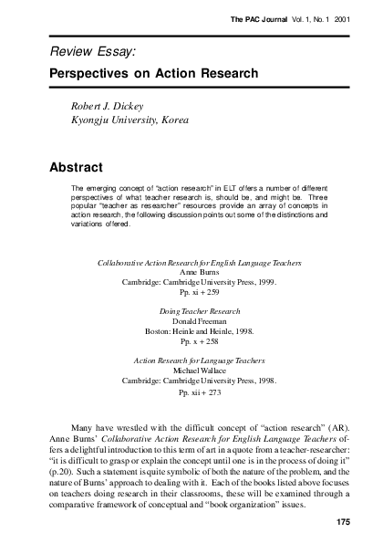 (PDF) Review Essay: Perspectives on Action Research