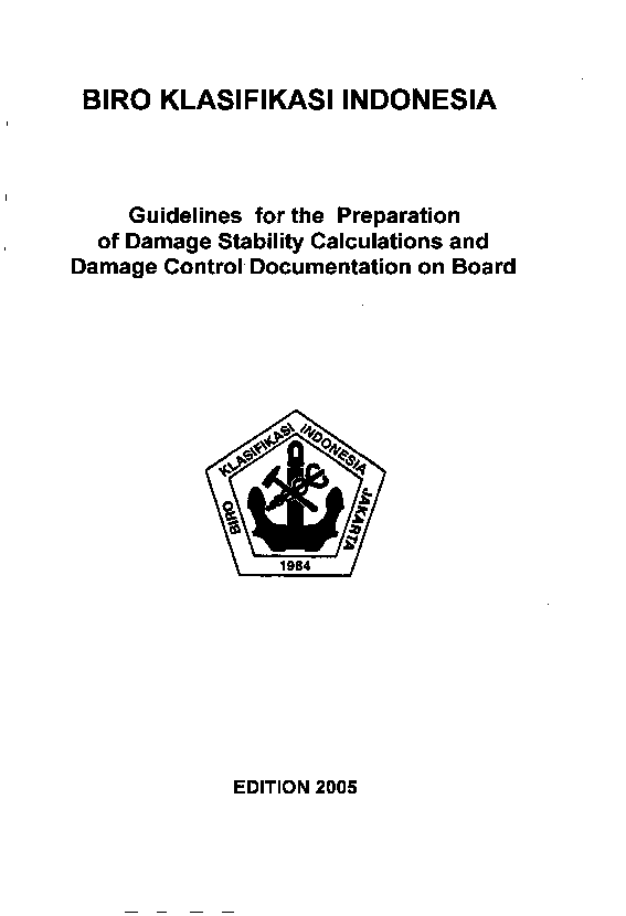 (PDF) ( Vol 1 ),2005 Guidelines for The Preparation Damage Stability ...