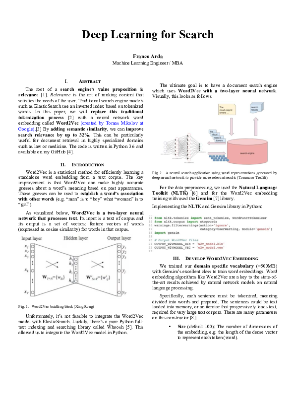 (PDF) Deep Learning for Search