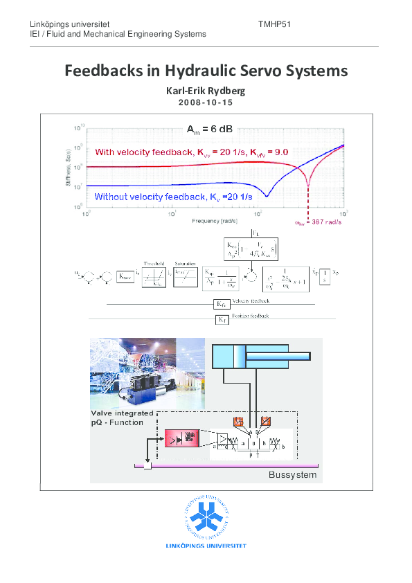 (PDF) Feedbacks in Hydraulic Servo Systems