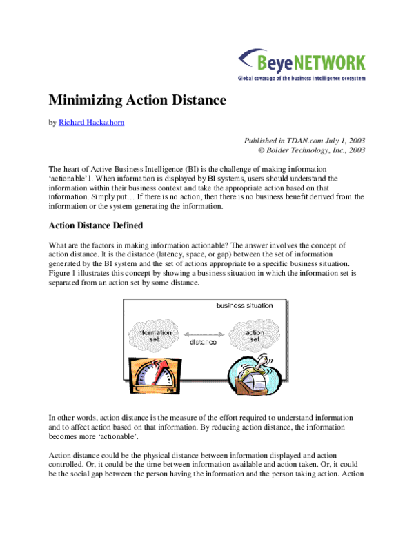 (PDF) Minimizing action distance