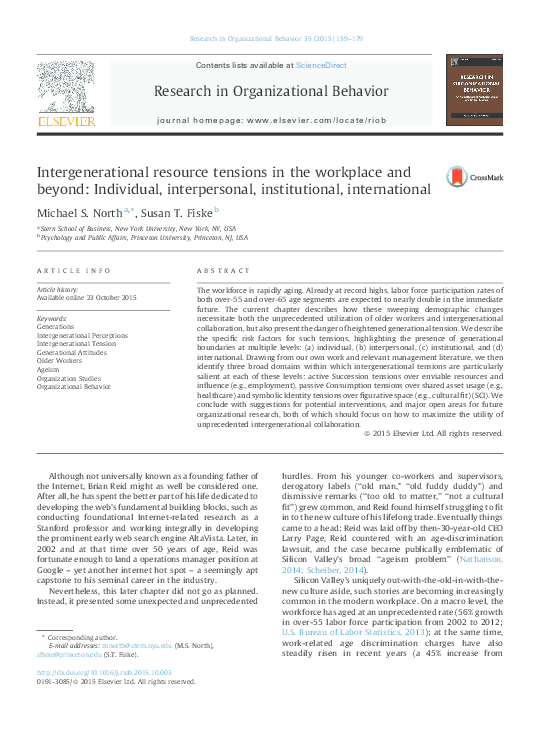(PDF) Intergenerational resource tensions in the workplace and beyond ...