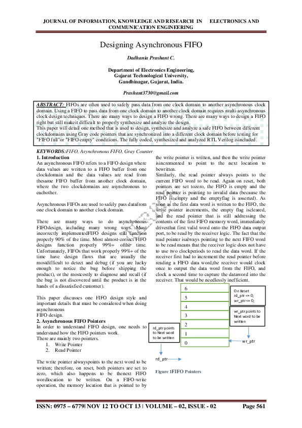 (PDF) Designing Asynchronous FIFO