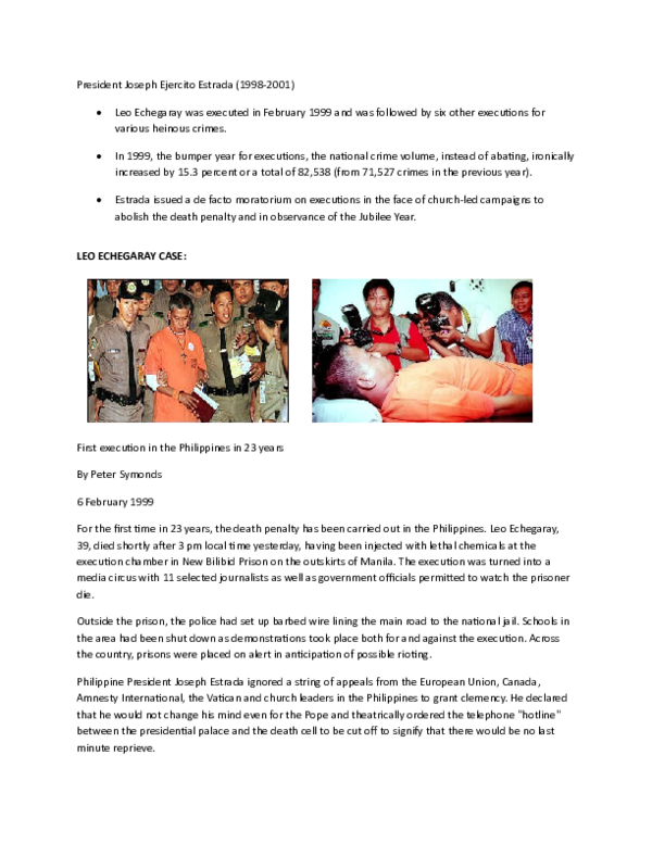 (DOC) Death Penalty Pres Joseph Estrada