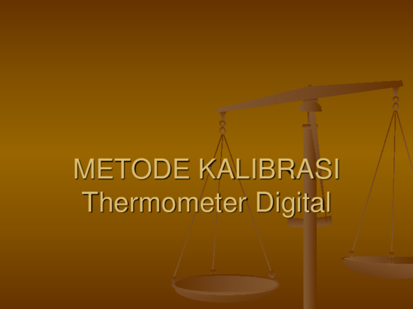 (PPT) Metode Kalibrasi Termometer
