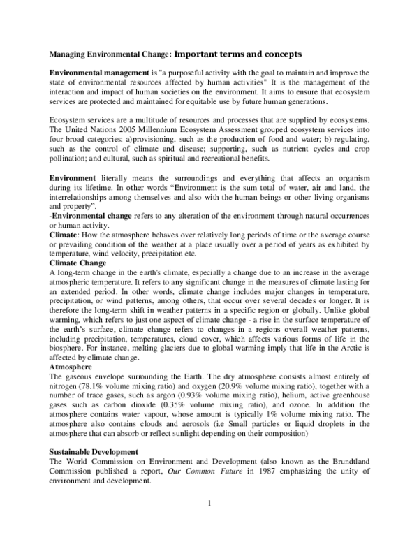 (DOC) Environmental Management Concept Intoduction