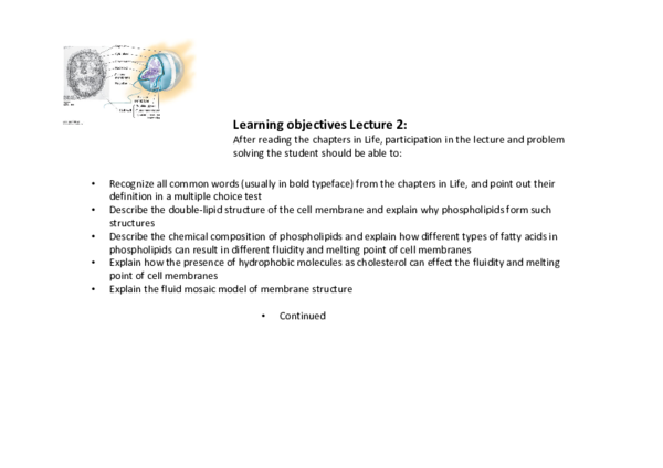 (PDF) Learning objectives Lecture 2