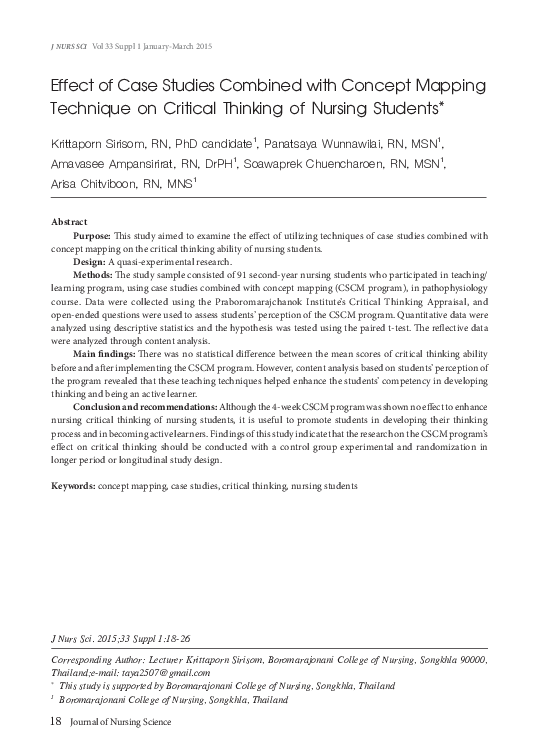 (PDF) Effect of Case Studies Combined with Concept Mapping Technique on ...