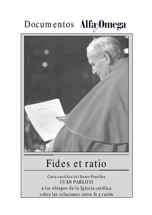 (PDF) Fides et ratio