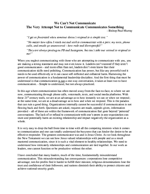 (DOC) We Can't Not Communicate