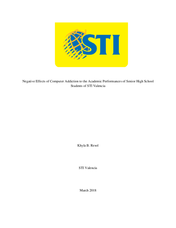 (DOC) Negative Effects of Computer Addiction to the Academic ...