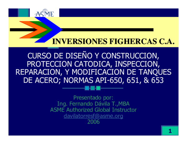 (PDF) Diseno de tanques - presentaciOn api 650 (1)