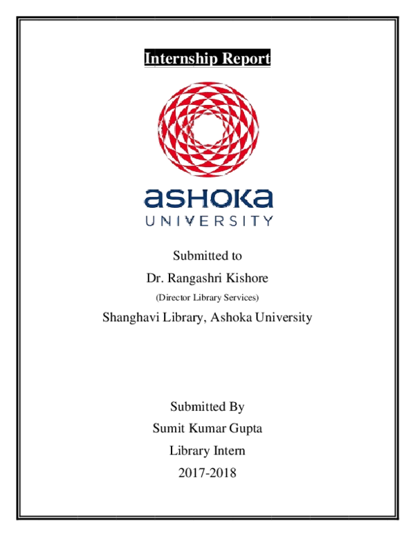 (PDF) Internship Report