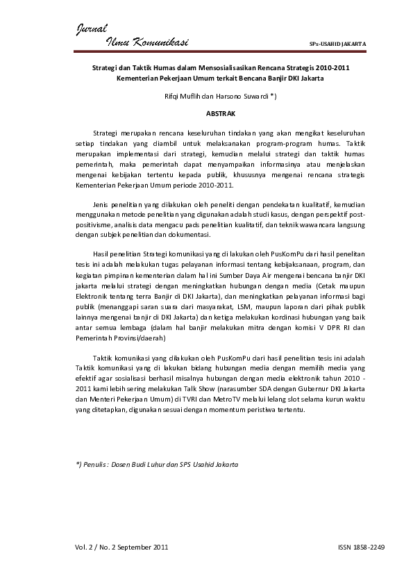 (PDF) SPs-USAHID JAKARTA Strategi dan Taktik Humas dalam ...