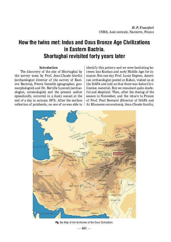 (PDF) Francfort, H.-P., “How the twins met: Indus and Oxus Bronze Age ...