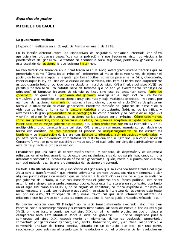 (PDF) MICHEL FOUCAULT MICROFISICA DEL PODER Edición y traducción de LAS ...