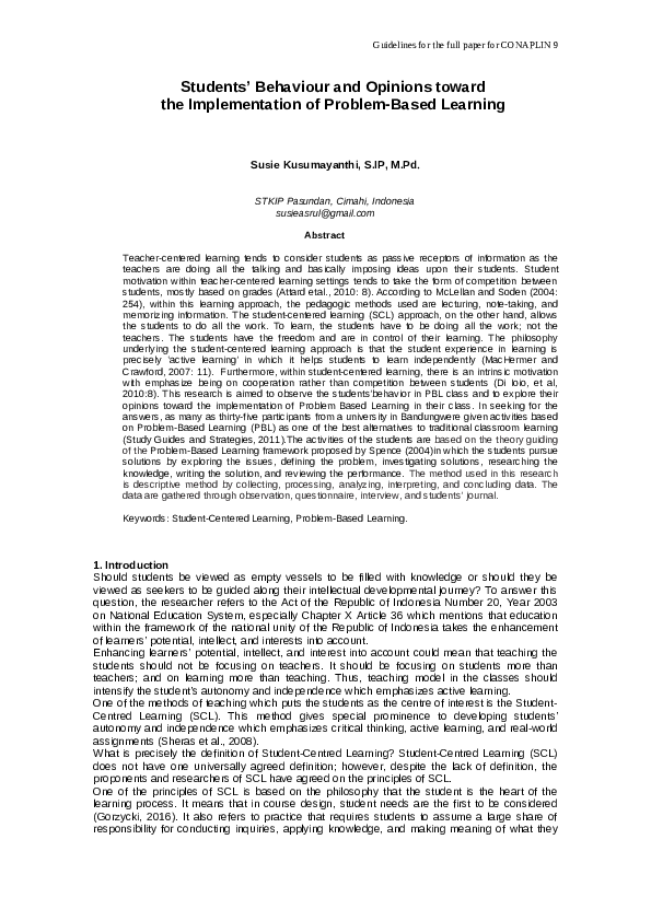 (PDF) Students' Behaviour and Opinions toward the Implementation of ...