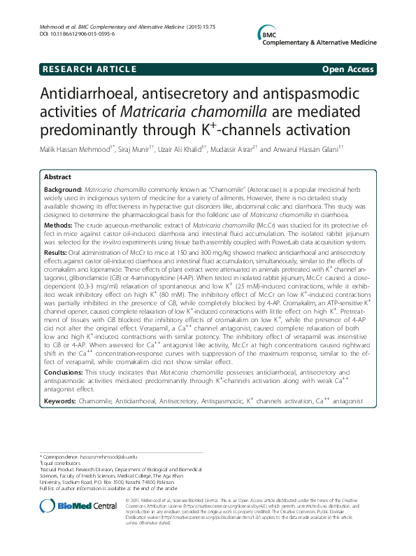 (PDF) Antidiarrhoeal, antisecretory and antispasmodic activities of ...