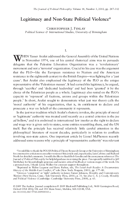 (PDF) Legitimacy and Non-State Political Violence