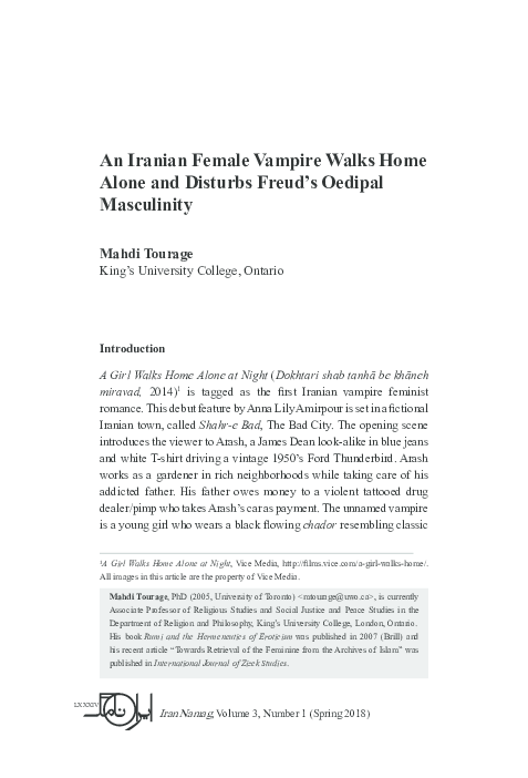 (PDF) An Iranian Female Vampire Walks Home Alone and Disturbs Freud's ...