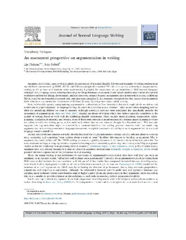 journal writing assessment